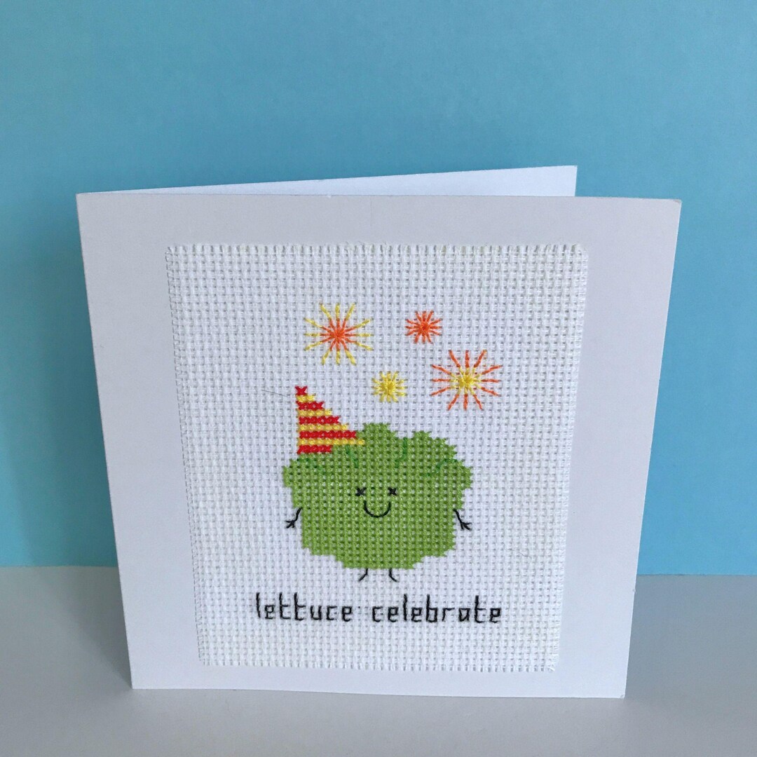 Lettuce Birthday Card Cross Stitch Pattern - Lettuce Celebrate ...