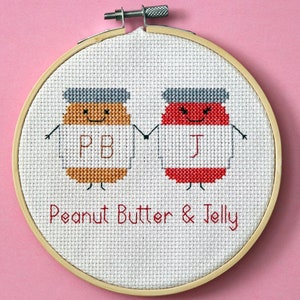 Peanut Butter & Jelly Cross Stitch Pattern Instant Download PDF - Etsy