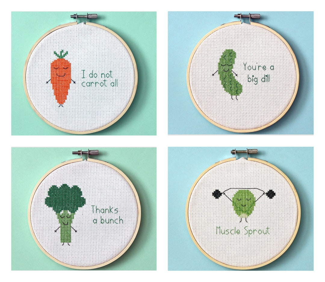 Vegetable Cross Stitch Patterns Set Instant Download PDF - Etsy