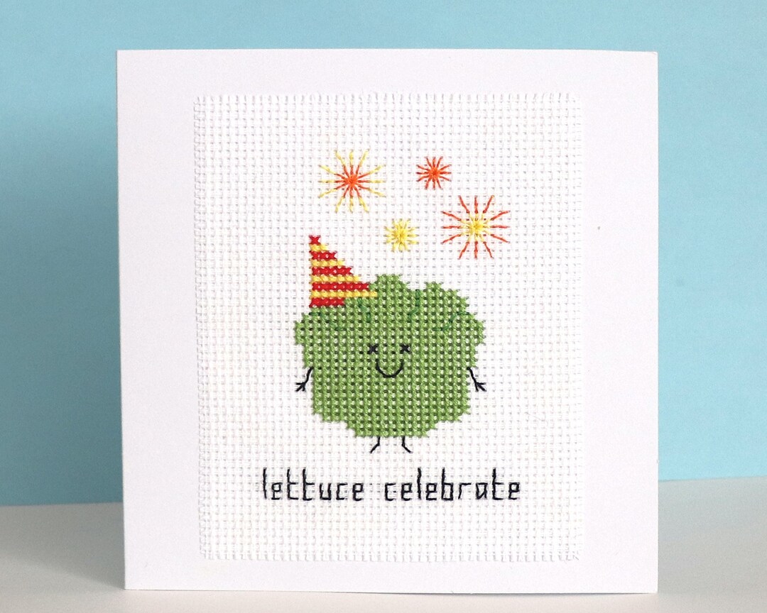 Lettuce Celebrate Cross Stitch Pattern Instant Download PDF - Etsy