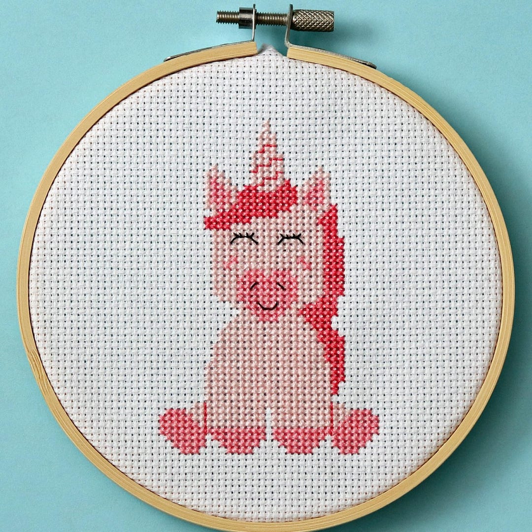 Pink Unicorn Cross Stitch Pattern - Instant Download PDF - Etsy