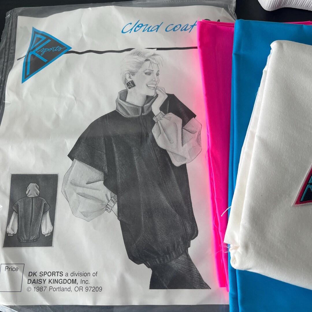 Vintage 80s Daisy Kingdom Jacket Pattern Kit // Women's One Size ...