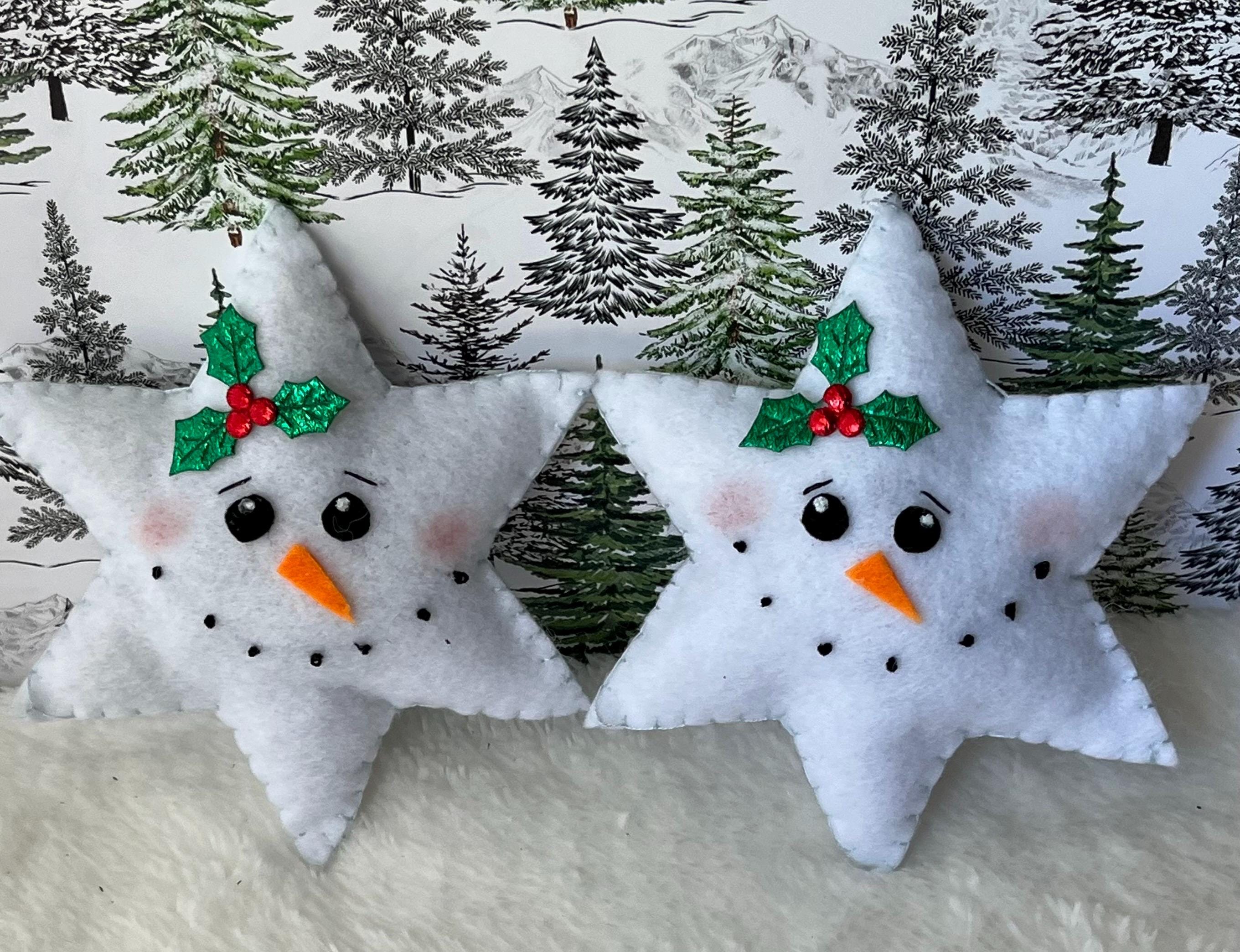 Felt Snowman Star | Holiday Bowl Filler | Handmade Christmas Decor ...