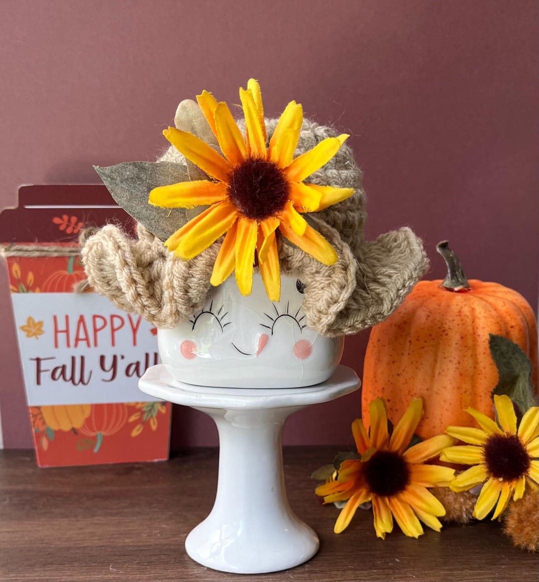Marshmallow Mug Floppy Hat | Fall Marshmallow Mug Hat | Fall Decor ...