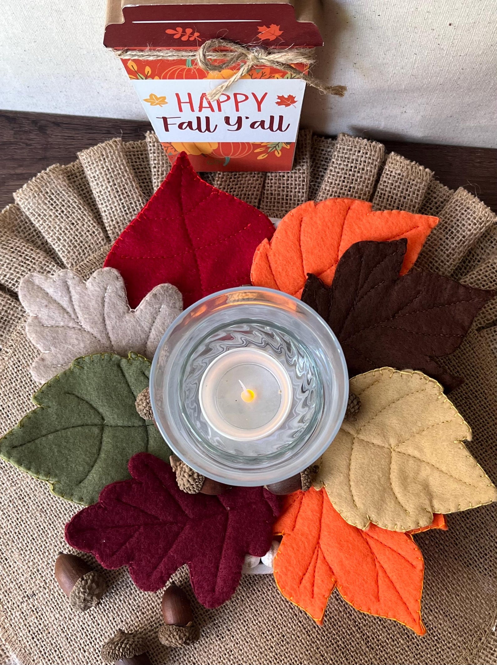 Fall Centerpiece | Fall Felt Leaves | Fall Display | Autumn Leaves ...
