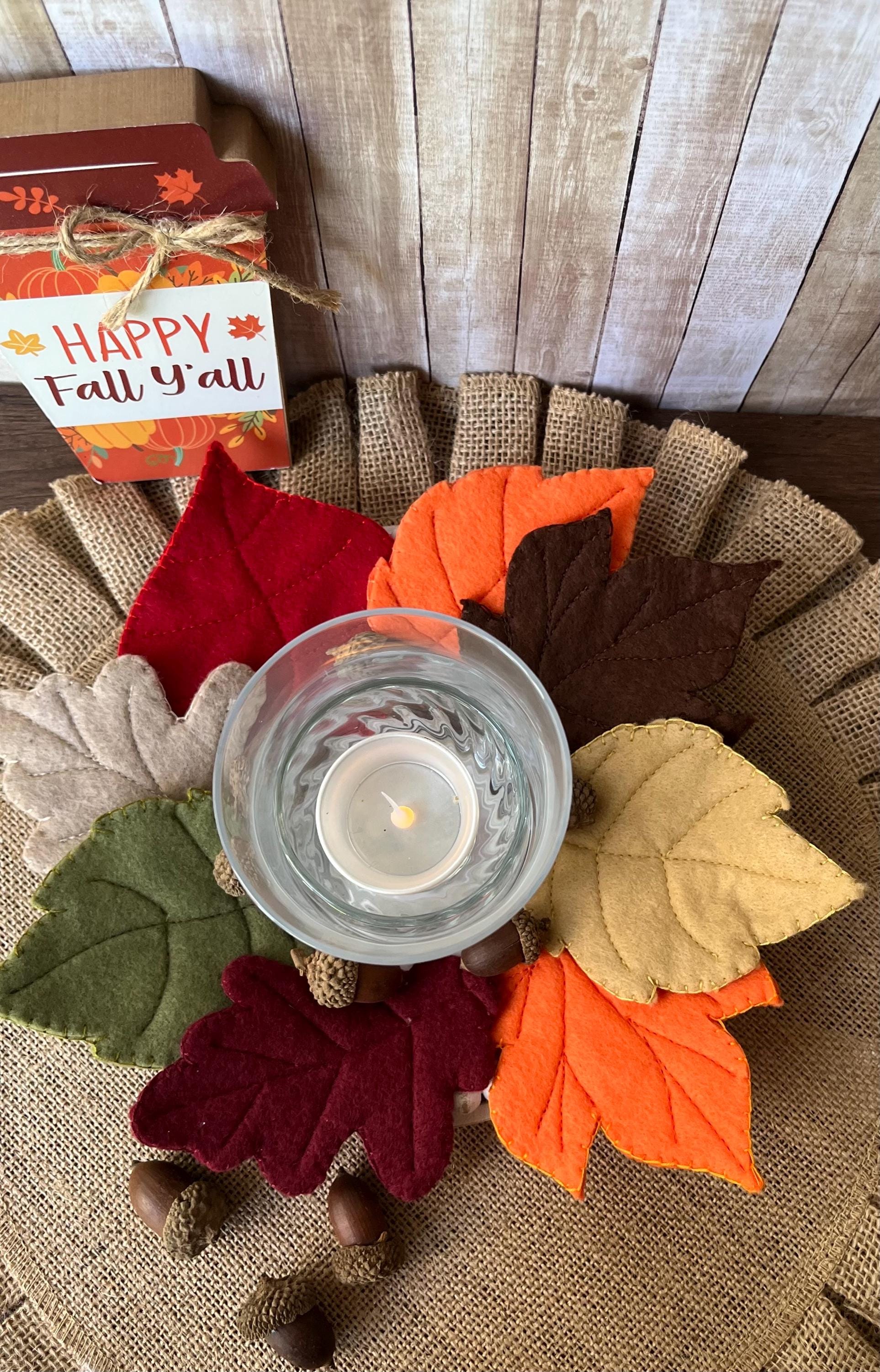Fall Centerpiece | Fall Felt Leaves | Fall Display | Autumn Leaves ...
