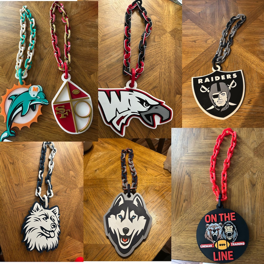 Custom 3d Printed Team Logo Sports Chain - Etsy