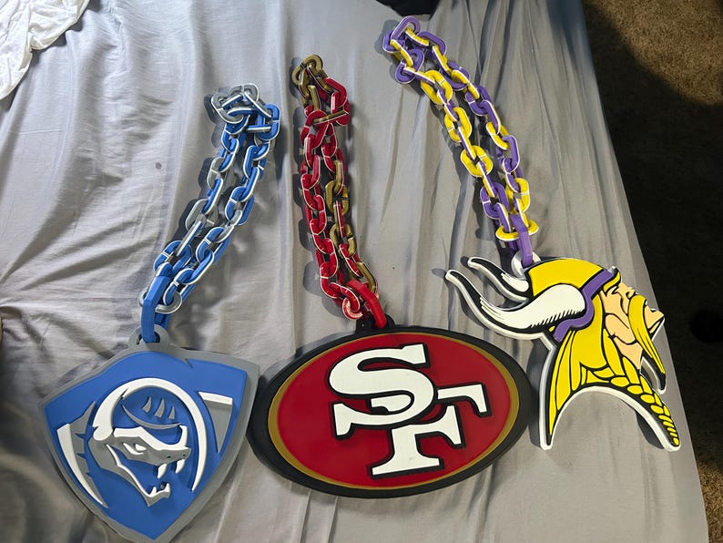 Custom 3d Printed Team Logo Sports Chain - Etsy