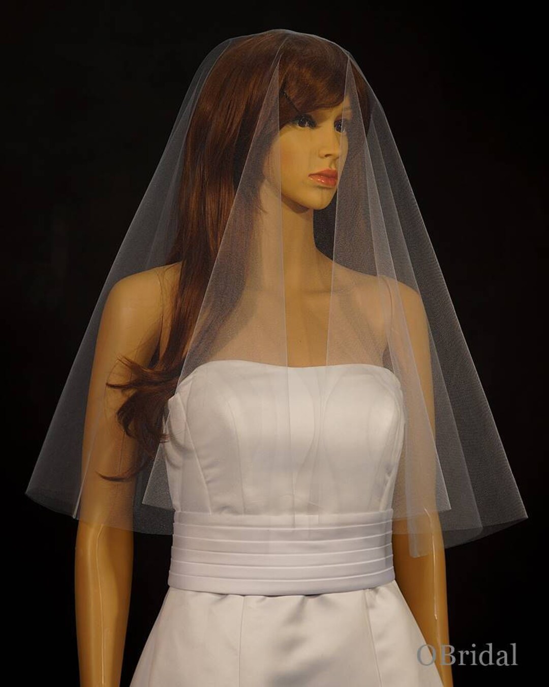 Drop Veil - Elbow Drop Veil- Sheer Wedding Veil- Simple Veil- Custom ...