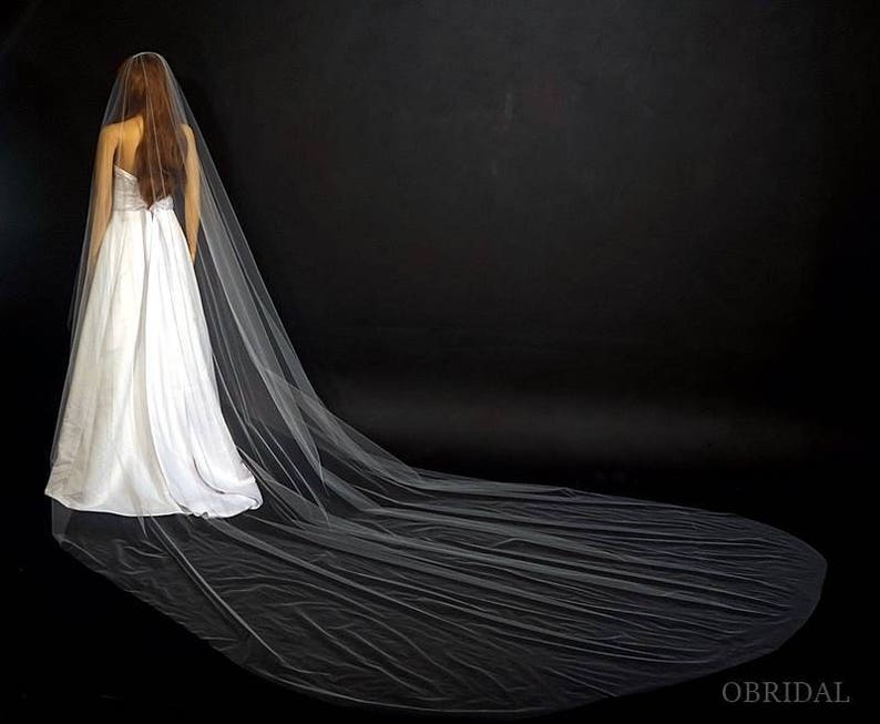 Extra Long 150" Wedding Veil, Super Long Bridal Veil, Custom Cathedral ...