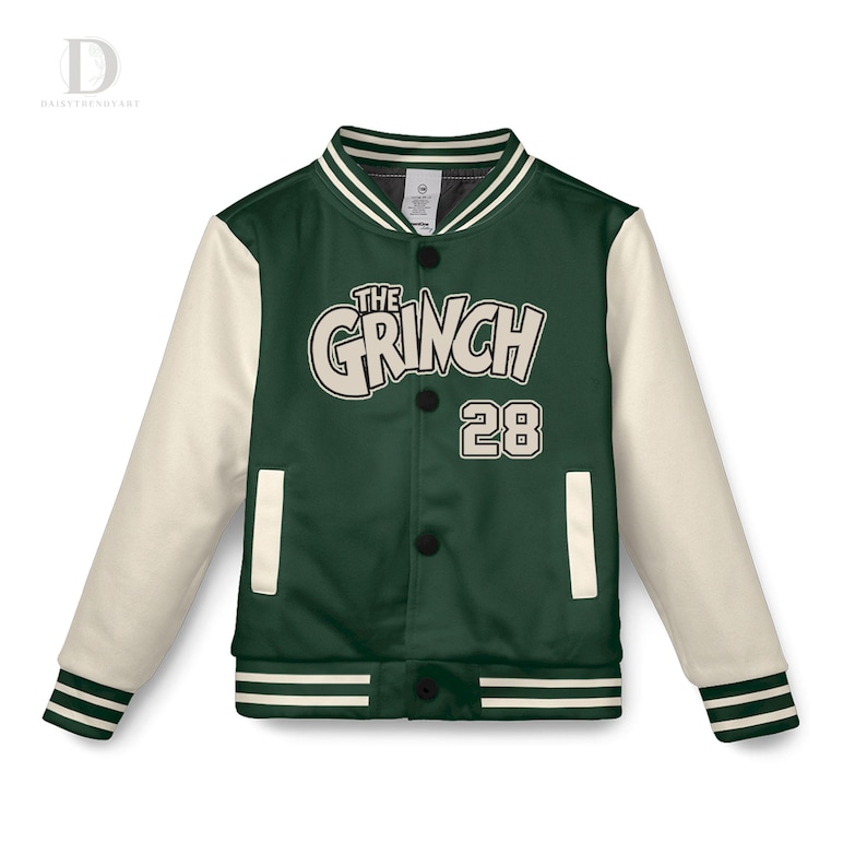 Custom Grinch Varsity Jacket, Personalized Christmas Gift - Etsy