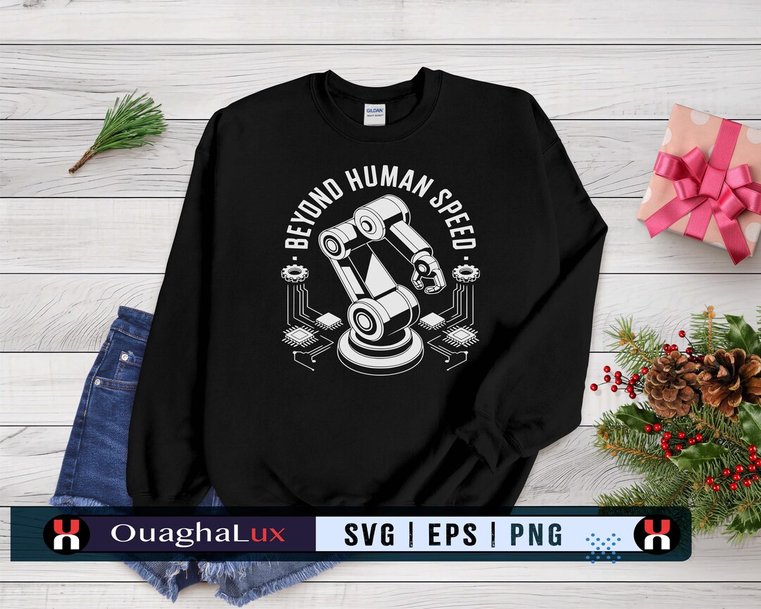 Beyond Human Speed SVG, Robotics Concept Tech Innovation Quote Design ...