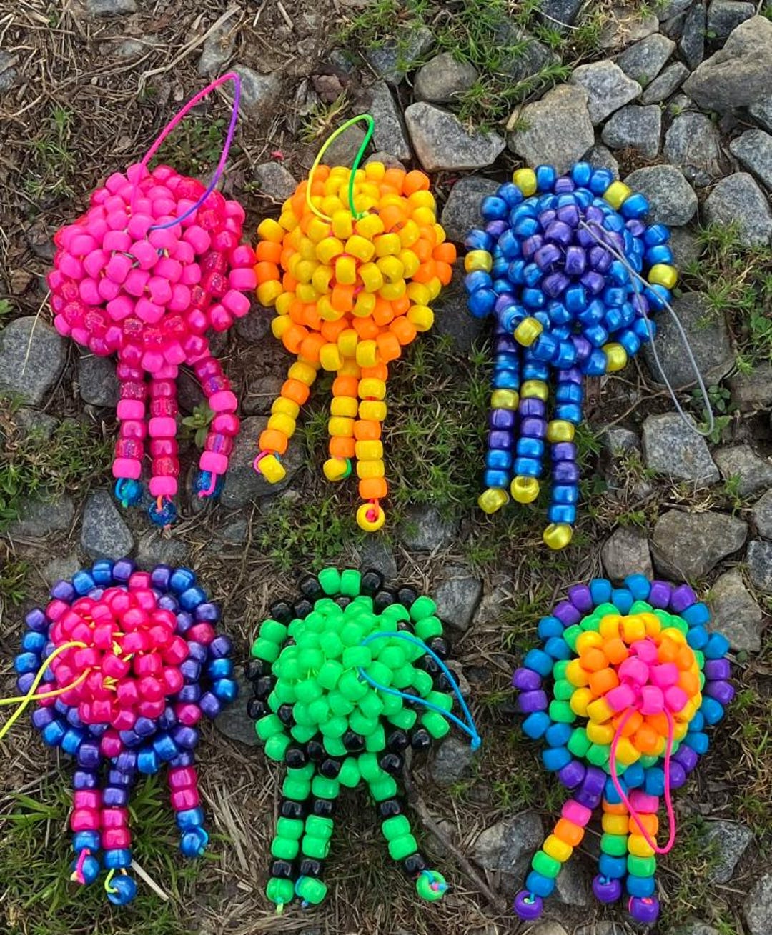 KANDI JELLYFISH KEYCHAINS - Etsy