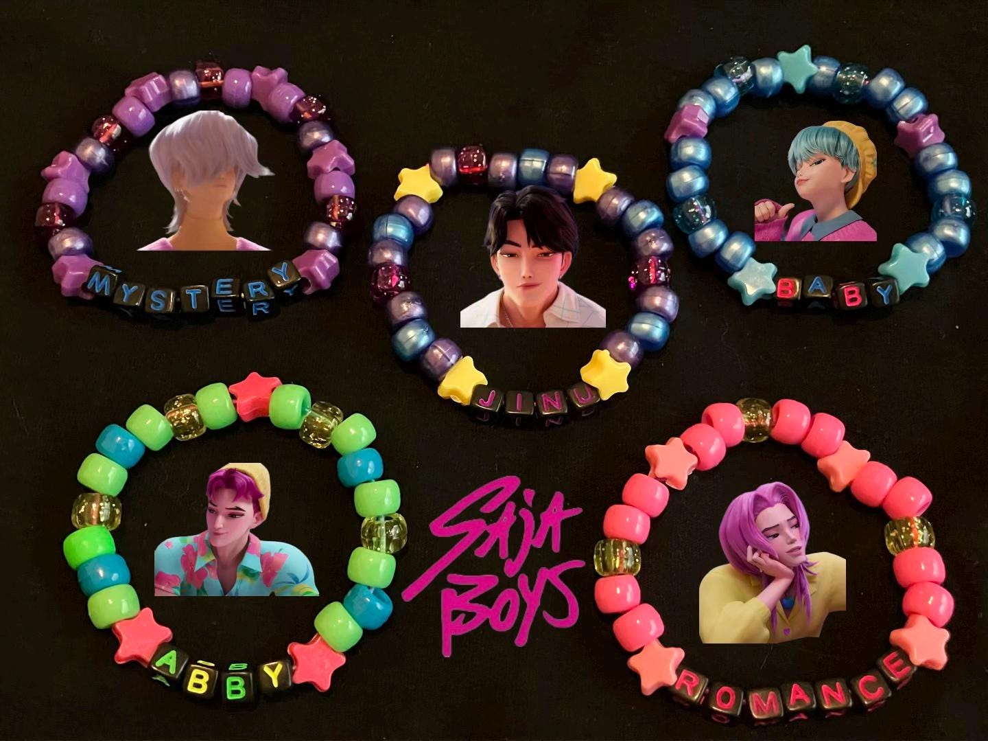 K-POP DEMON HUNTERS Saja Boys Kandi Bracelets - Etsy
