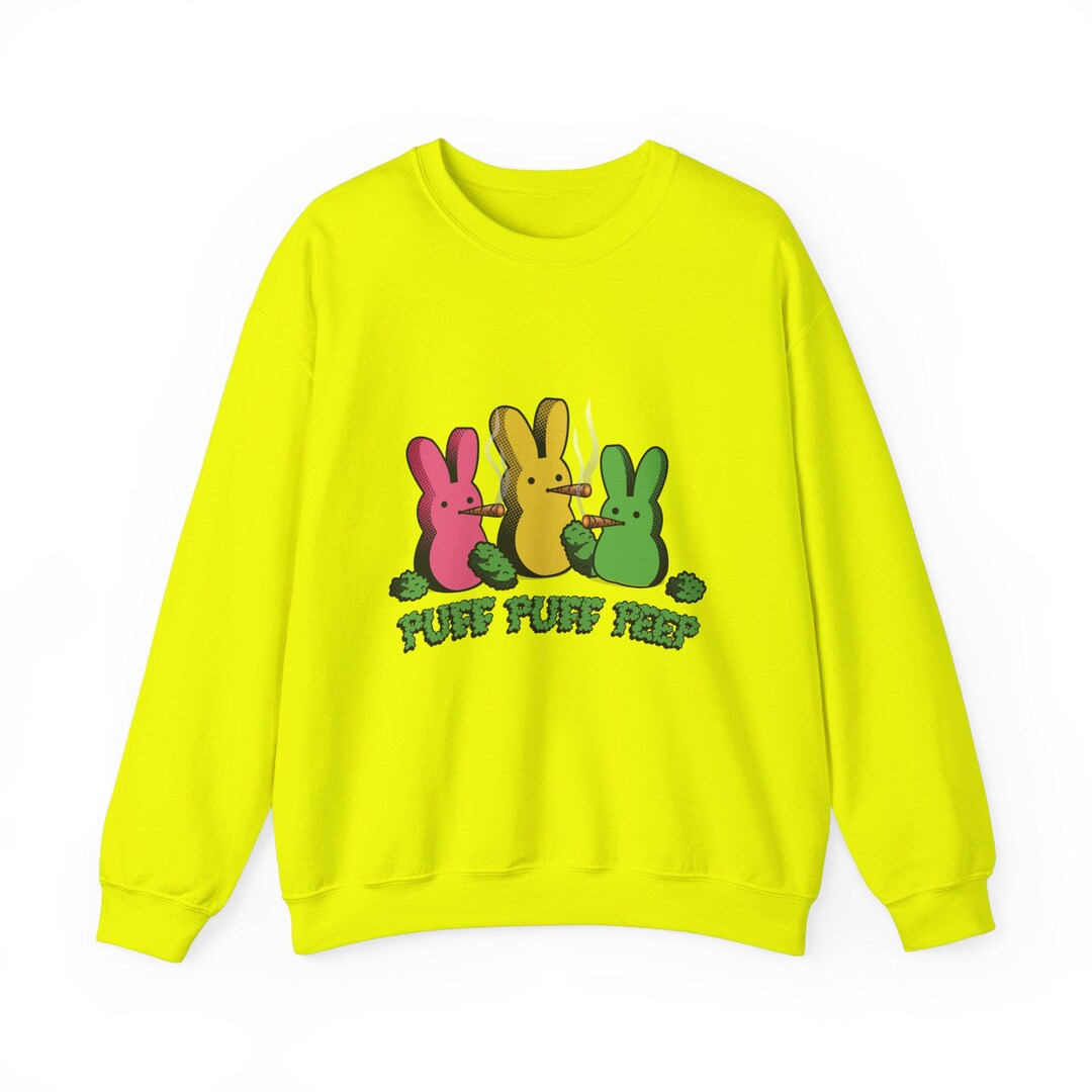420 Easter Peep Neon Cotton Crewneck Sweatshirt, Stoner Gifts, Stoner ...
