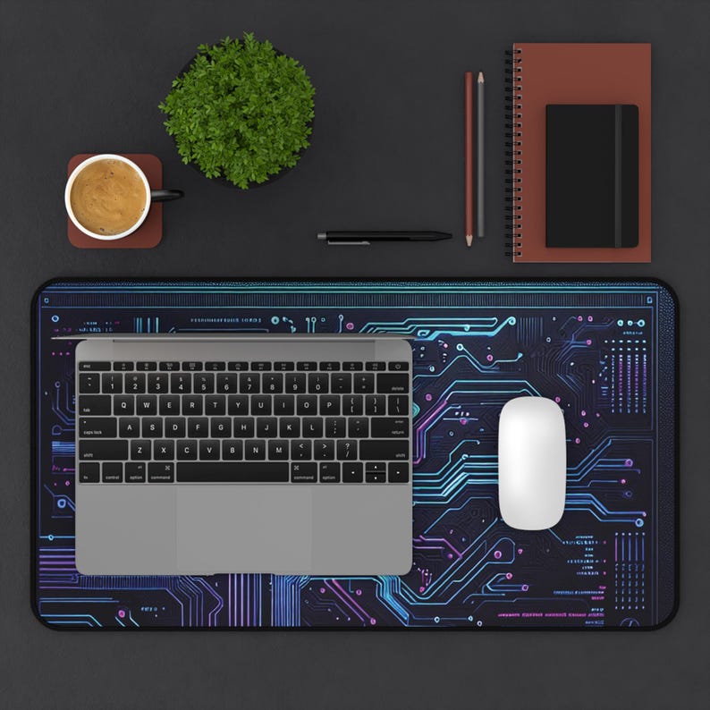 Cyberpunk Desk Mat, Tech-inspired Gaming Mat, Futuristic Mouse Pad ...