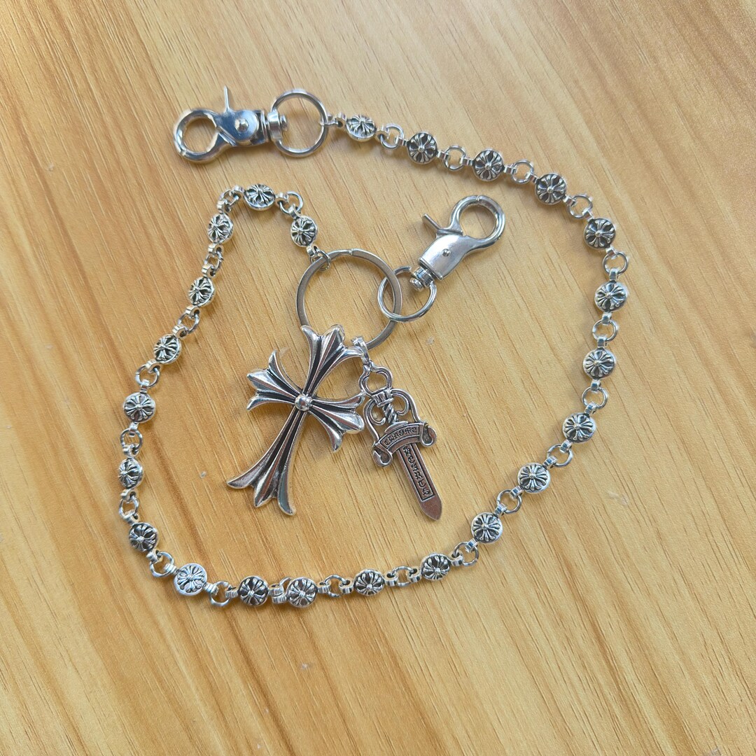 Dice Chain Wallet Chain, Cross Flower Wallet Chain, Metal Alloy Sturdy ...