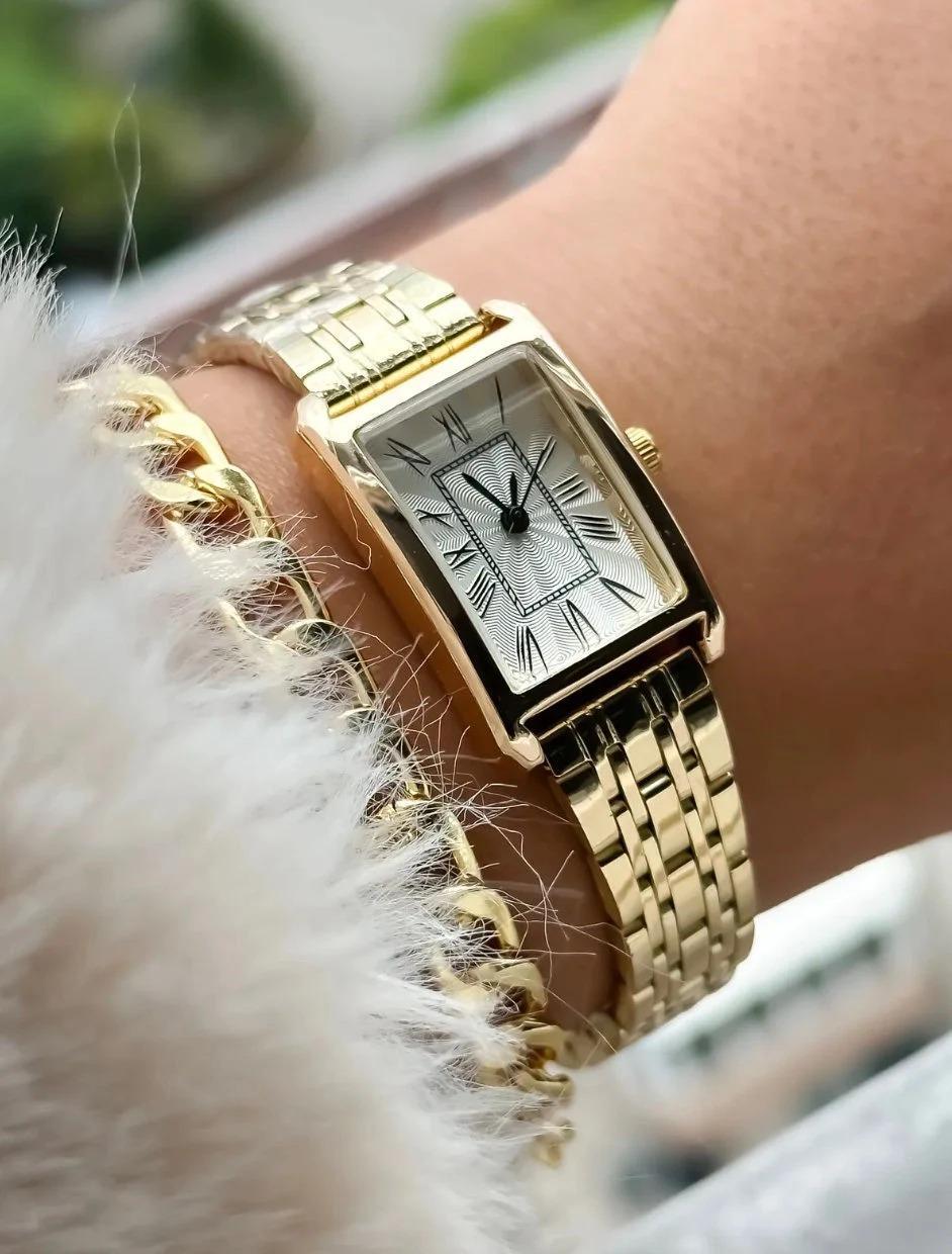 Elegant Vintage Minimalist Gold Women's Watch Square Design;watch for ...