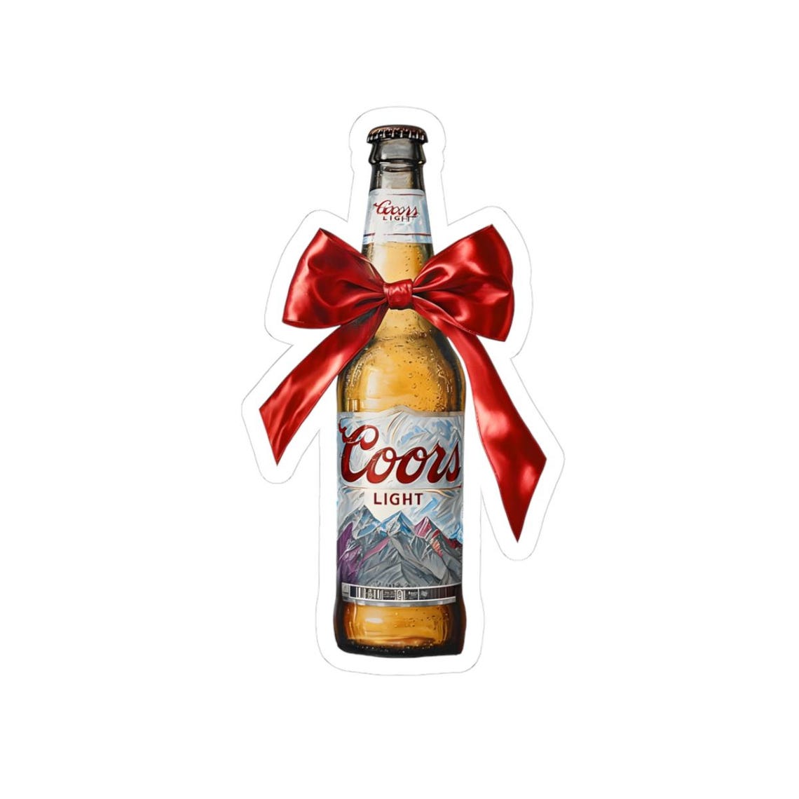 Coquette Beer Bottle Stickers | Cute & Aesthetic Bow Design - Coors ...