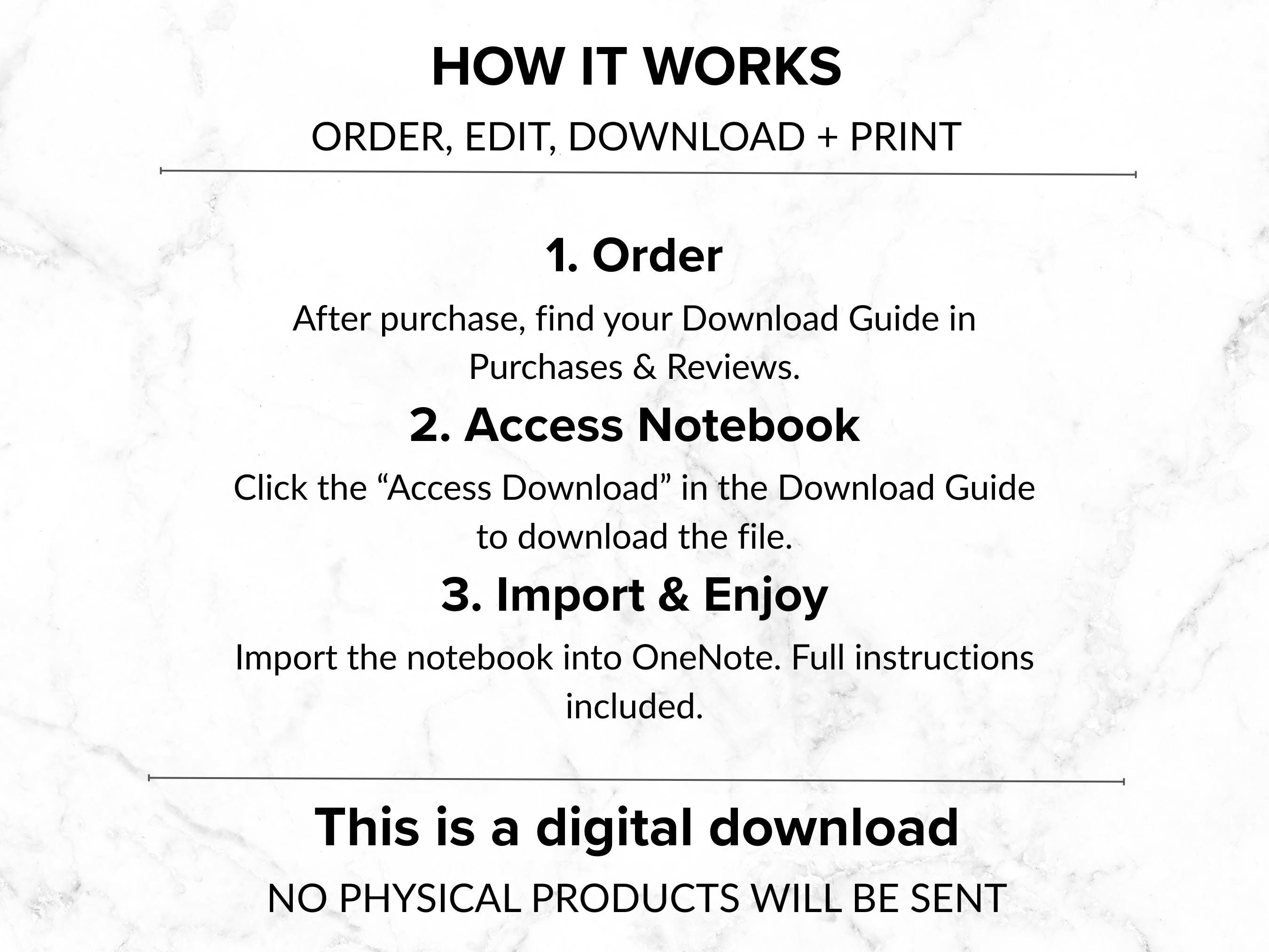 Onenote Template, Onenote Project Management, Task Tracker, Onenote ...