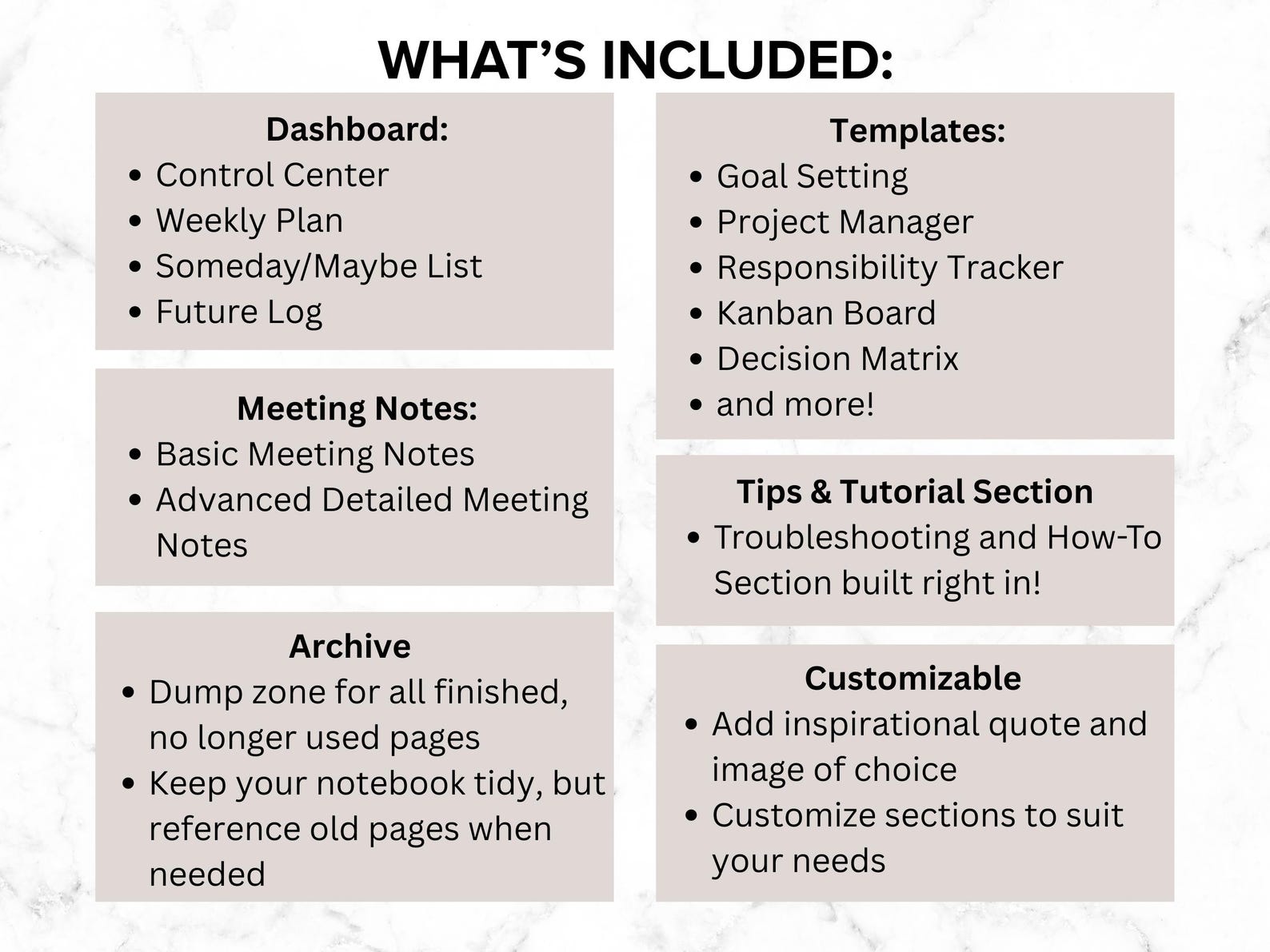 Onenote Template, Onenote Project Management, Task Tracker, Onenote ...