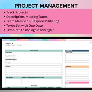 Onenote Template, Onenote Project Management, Task Tracker, Onenote ...