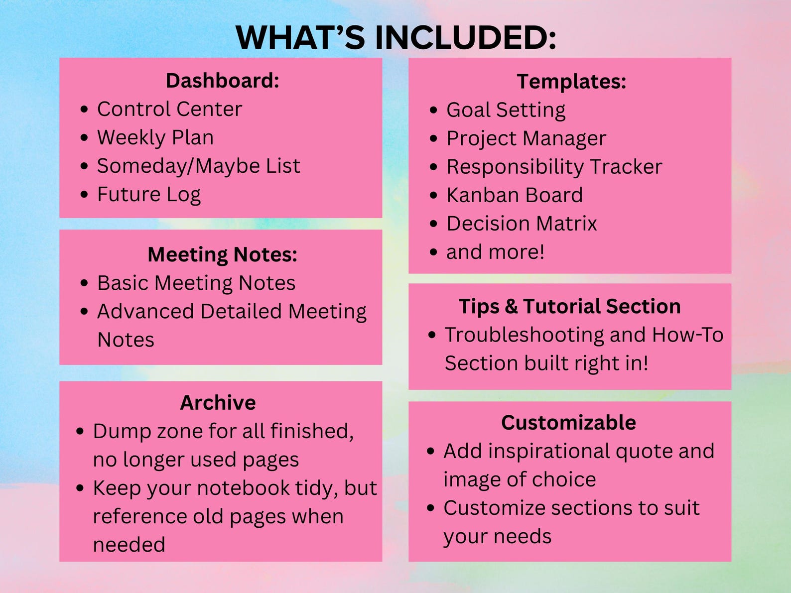 Onenote Template, Onenote Project Management, Task Tracker, Onenote ...