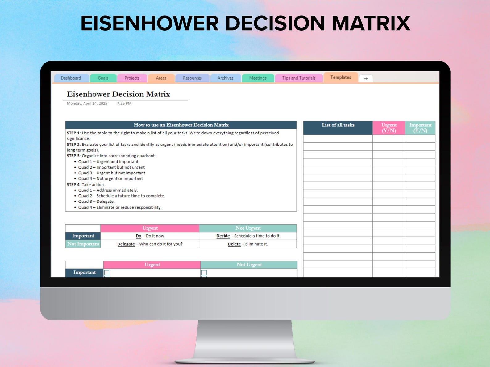 Onenote Template, Onenote Project Management, Task Tracker, Onenote ...