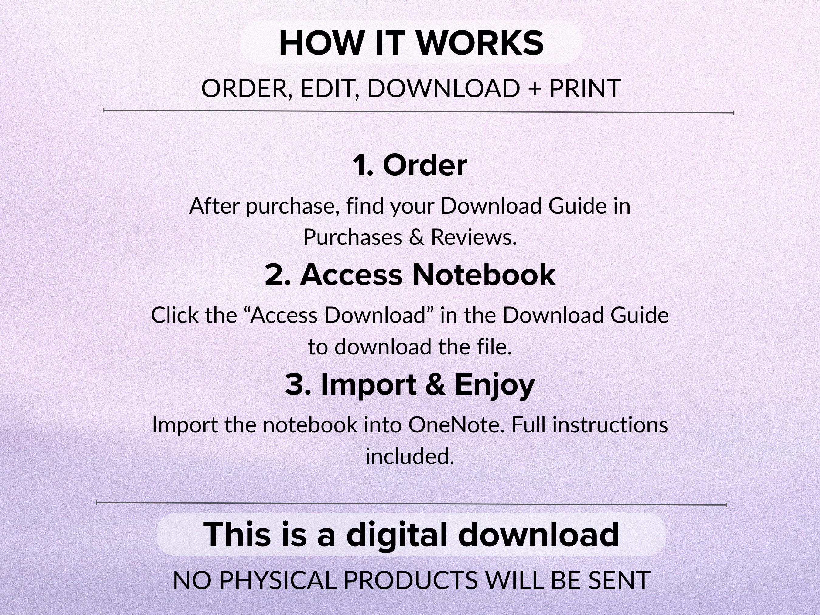 Onenote Template, Onenote Project Management, Task Tracker, Onenote ...