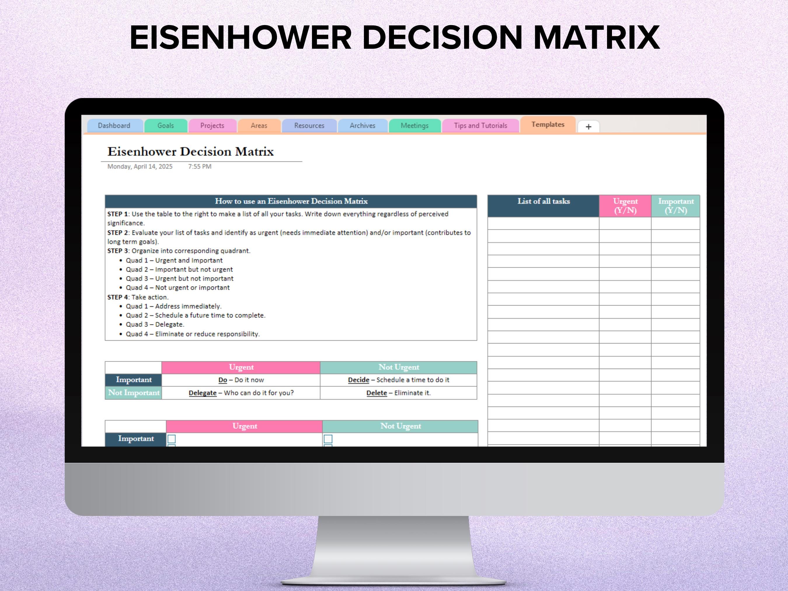 Onenote Template, Onenote Project Management, Task Tracker, Onenote ...