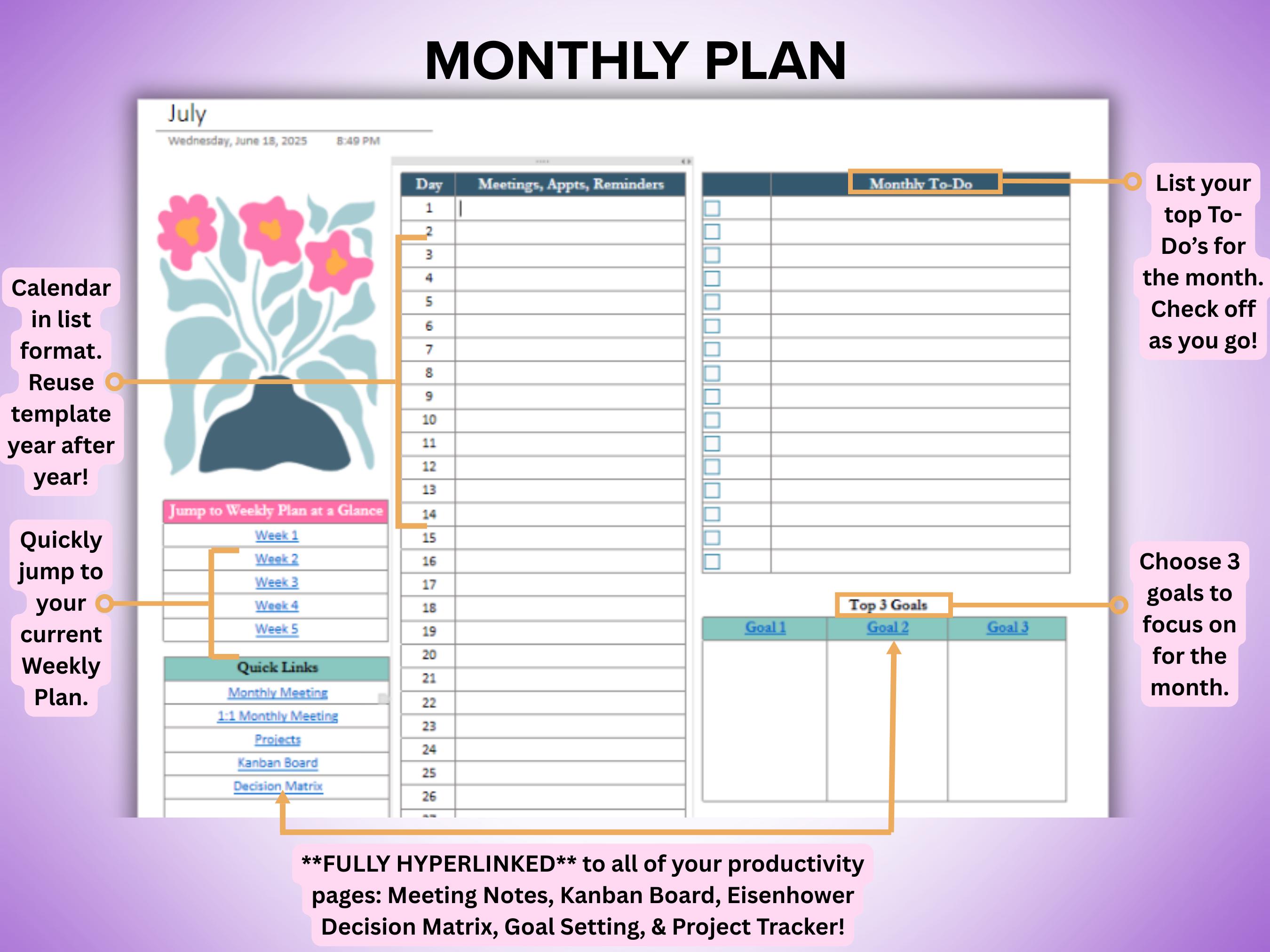 NOV-OCT Onenote Planner, Onenote Template for Work, Onenote Project ...