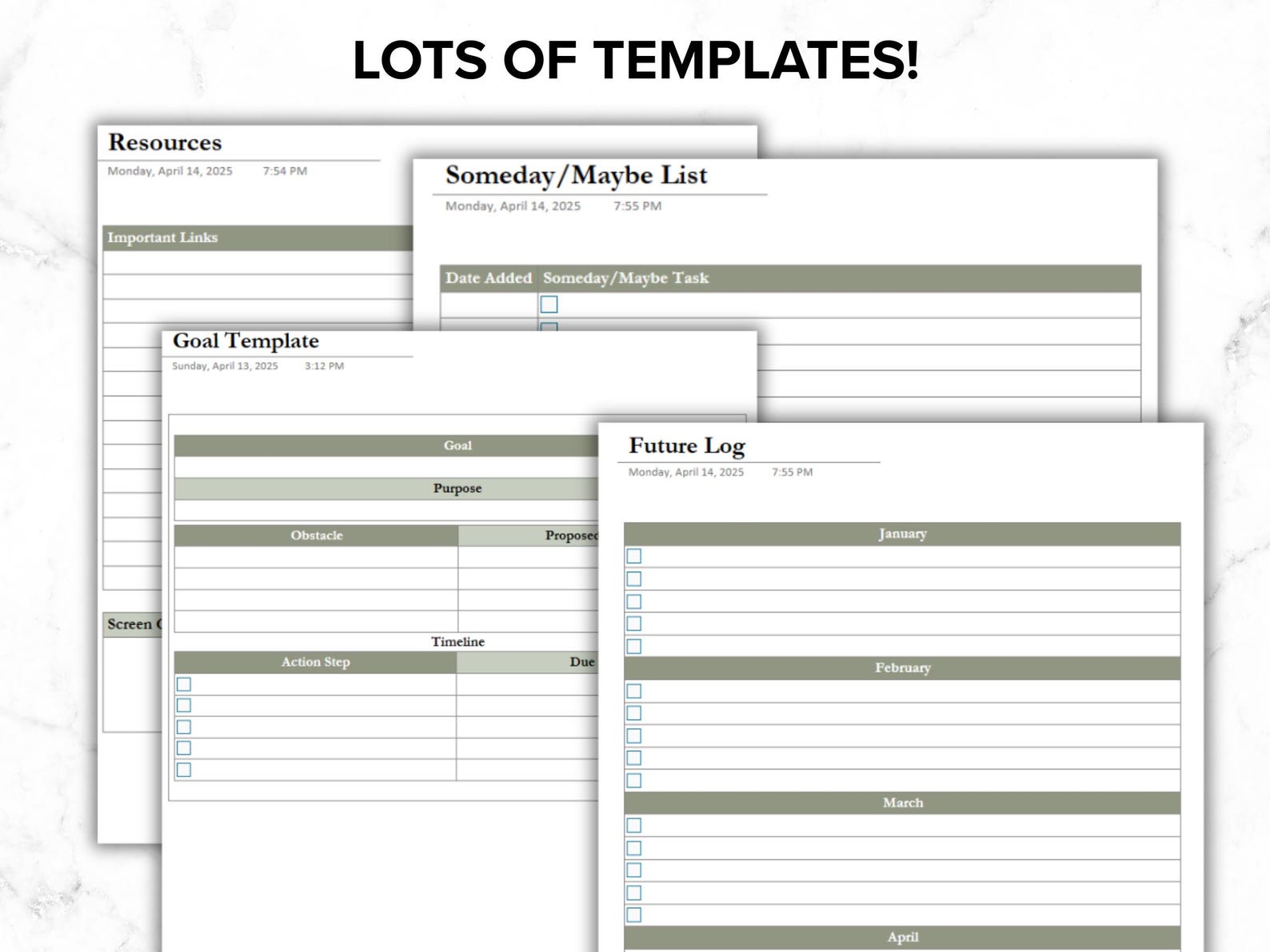 Onenote Template, Onenote Project Management, Task Tracker, Onenote ...