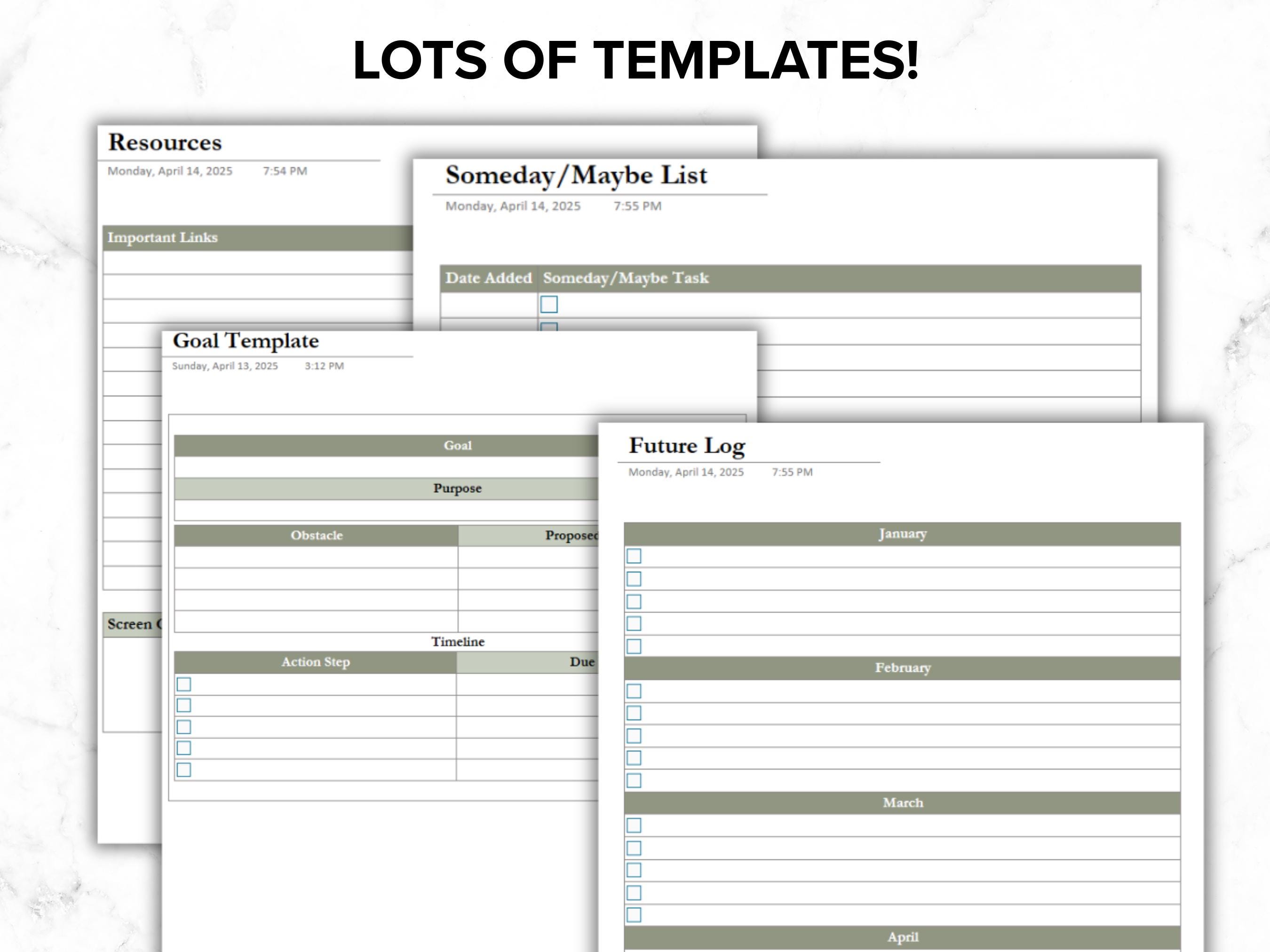Onenote Template, Onenote Project Management, Task Tracker, Onenote ...