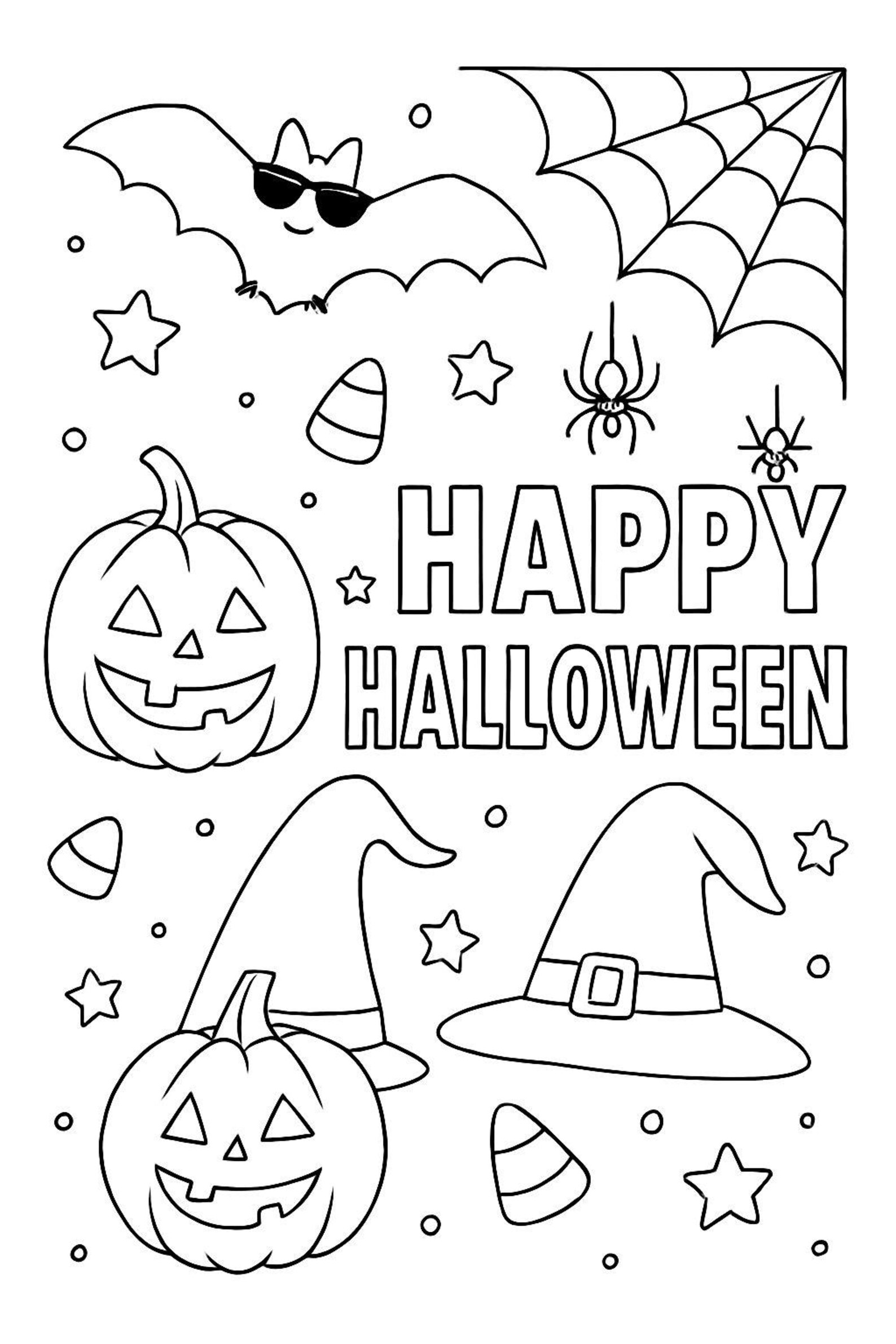 Halloween Coloring Pages - Etsy