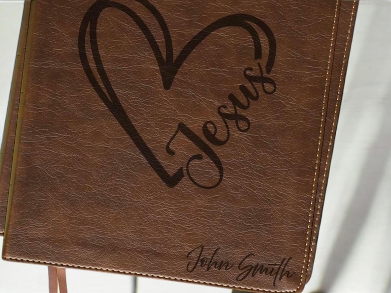 Heart Jesus Journal Bible – Personalized Engraved NIV Bible, Christian ...