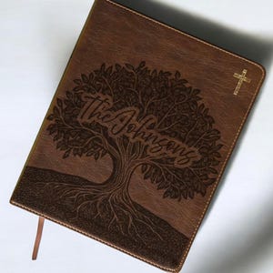 Personalized Family Tree Bible – Custom Leather NIV Bible With Last ...