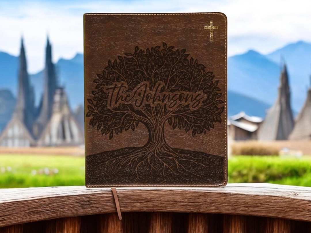 Personalized Family Tree Bible – Custom Leather NIV Bible With Last ...