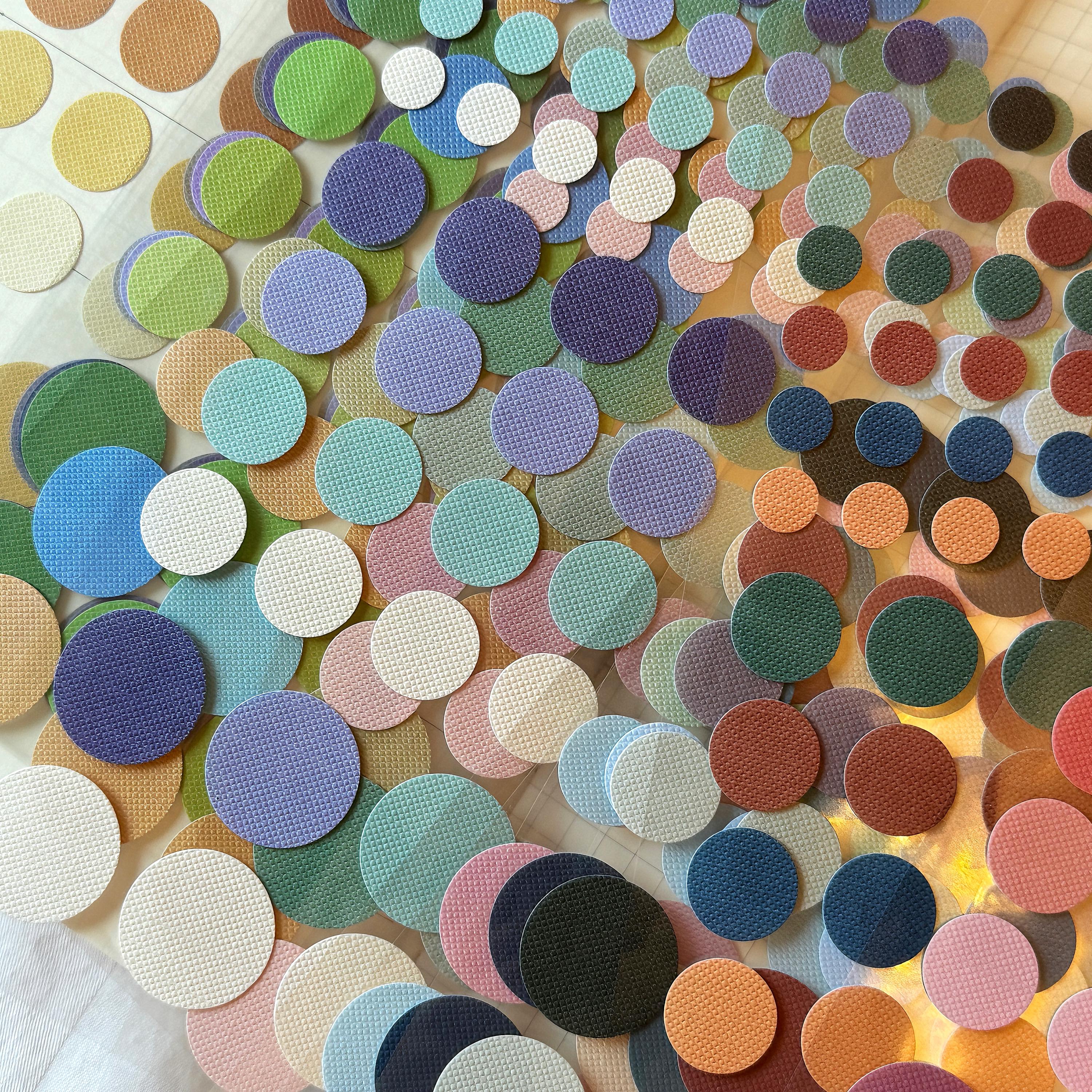 Dot & Fabric Texture Tabs｜12 Colors Write-on Sticker Sheets | Vintage ...