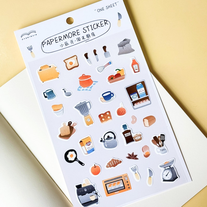 Aesthetic Matte Paper Sticker Sheets for Journaling Scrapbooking ...