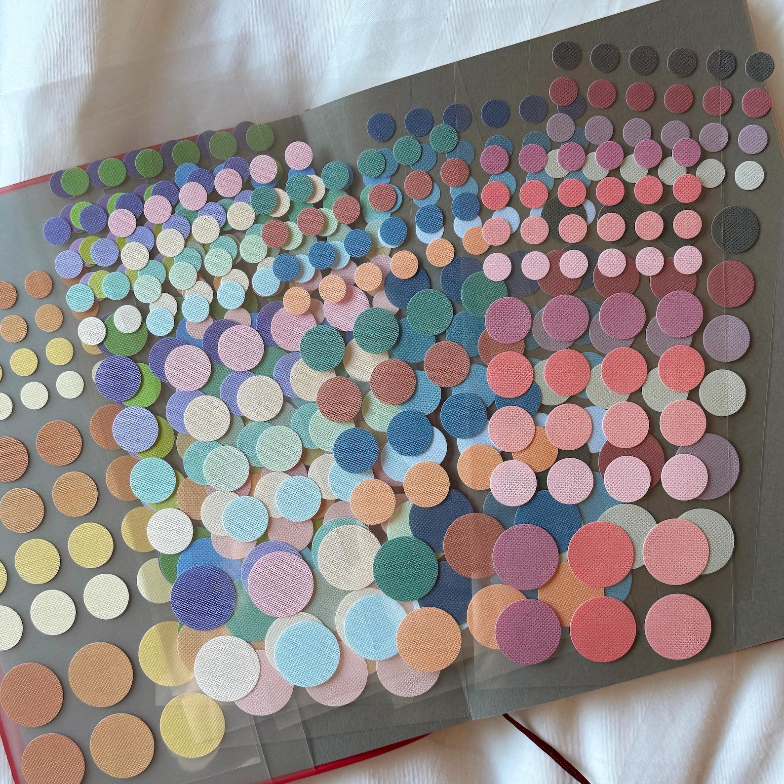 Dot & Fabric Texture Tabs｜12 Colors Write-on Sticker Sheets | Vintage ...
