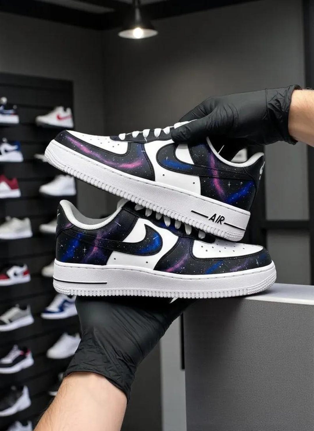 Custom Space Galaxy Af1 Shoes, Hand Painted Universe Star Sneakers ...