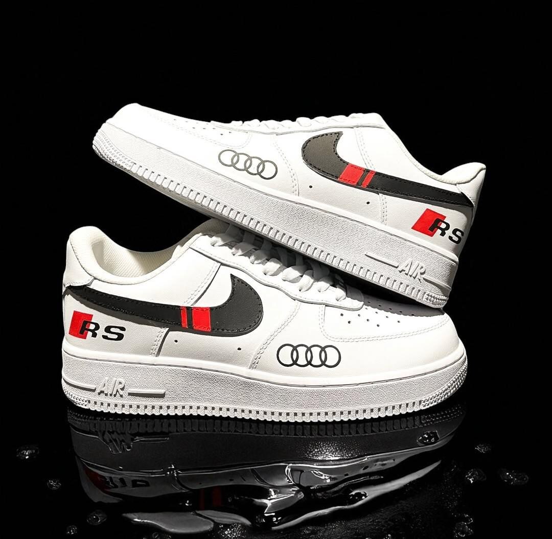Custom A.u.di R.S Af1 Shoes, Hand Painted Motorsport Racing Sneakers ...