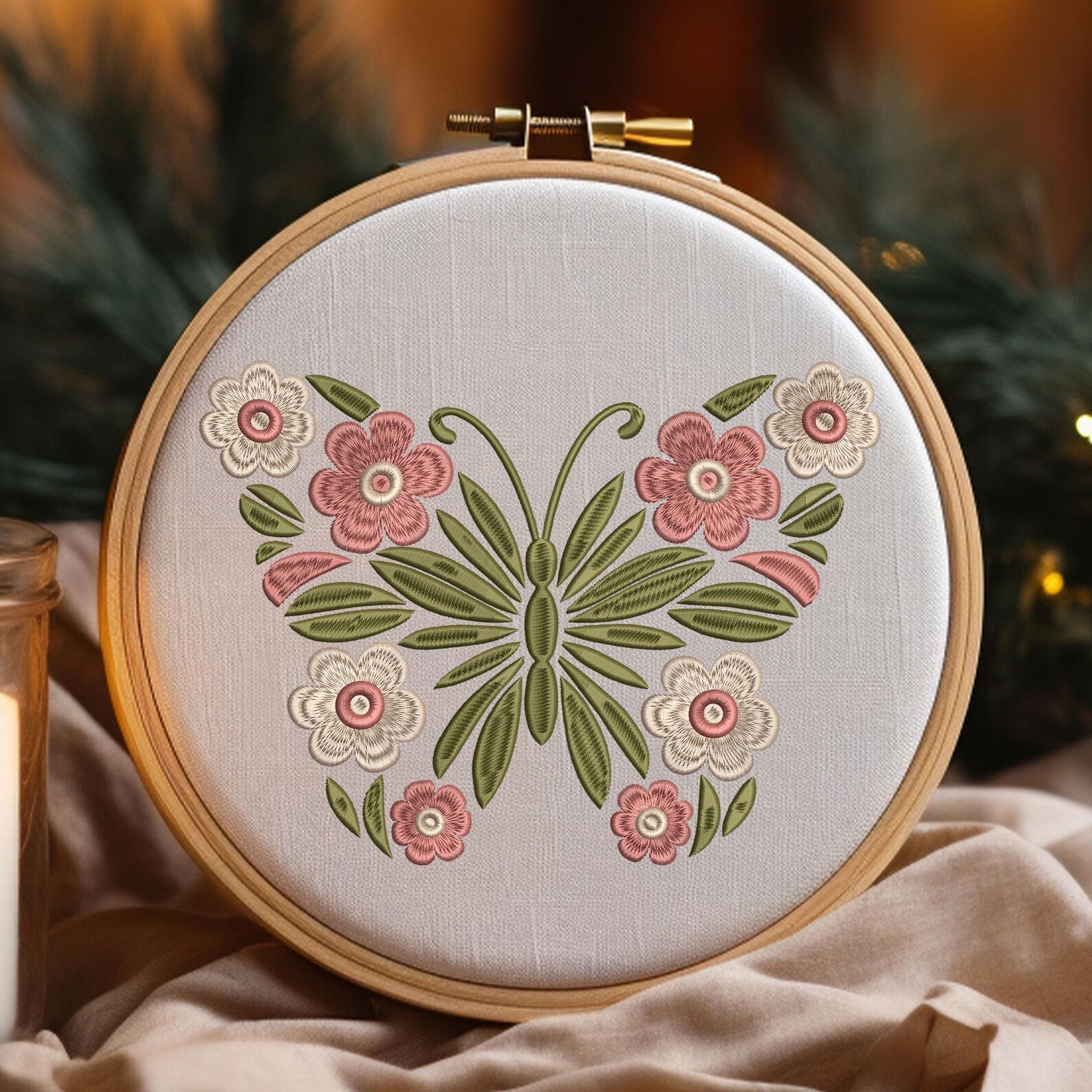 Floral Butterfly Machine Embroidery Design, Butterfly Embroidery Design ...