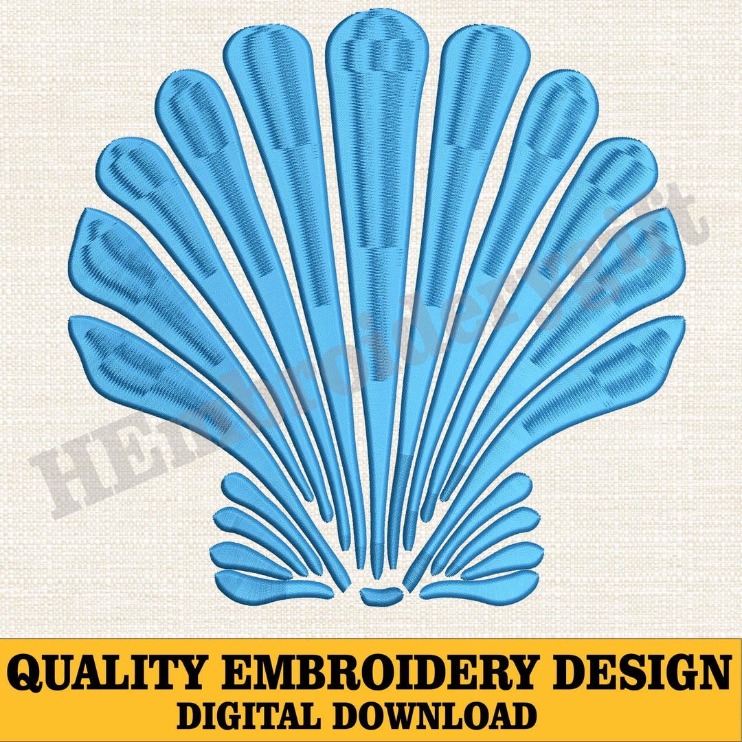 Sea Shell Embroidery Design, Nautical Shell Embroidery File, Beach ...