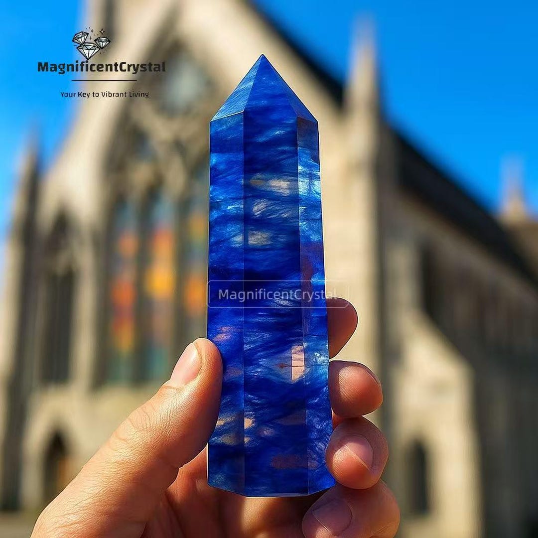 Blueberry Quartz Obelisk: Crown Chakra Healing Crystal Wand - Etsy