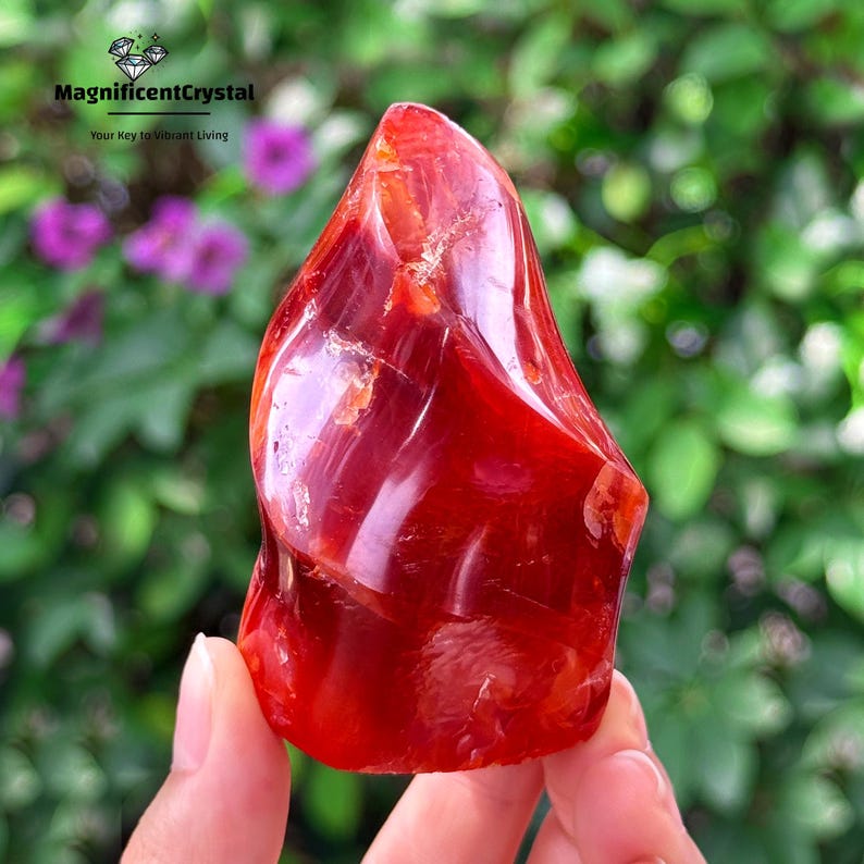 Carnelian Crystal Flame Tower , Natural Carnelian Gemstone Flame ...