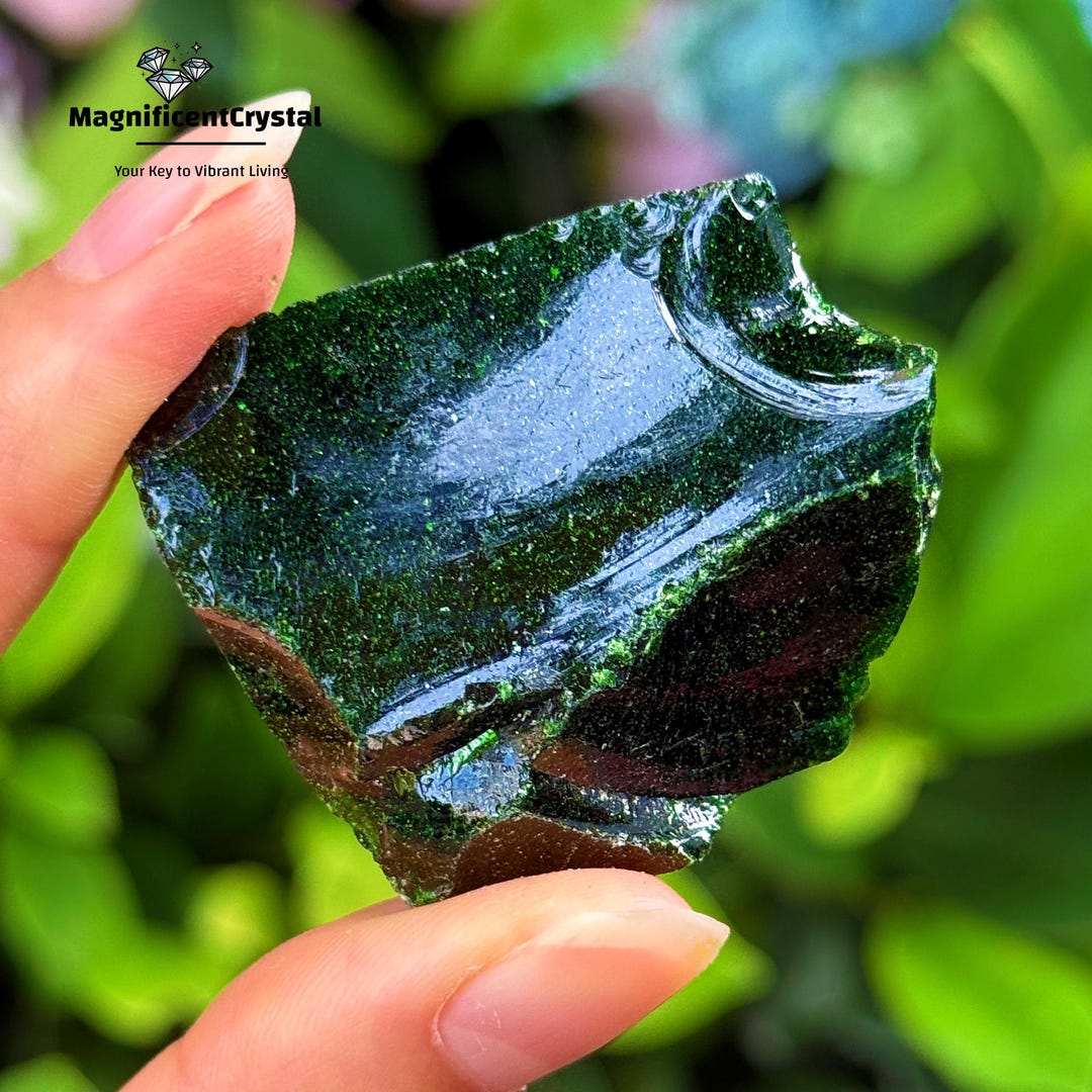 Raw Green Goldstone, Natural Rough Goldstone Gemstones, Green Crystal ...