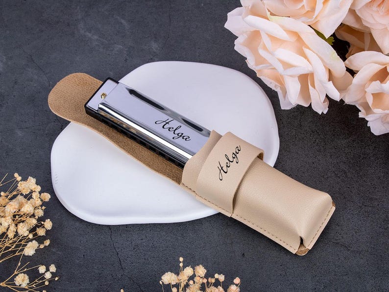 Personalized Stainless Steel Harmonica,engraved Harmonica,leather ...