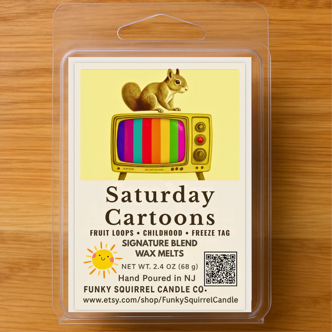 Saturday Cartoons Wax Melts | Coconut Apricot & Soy-based Signature Wax ...