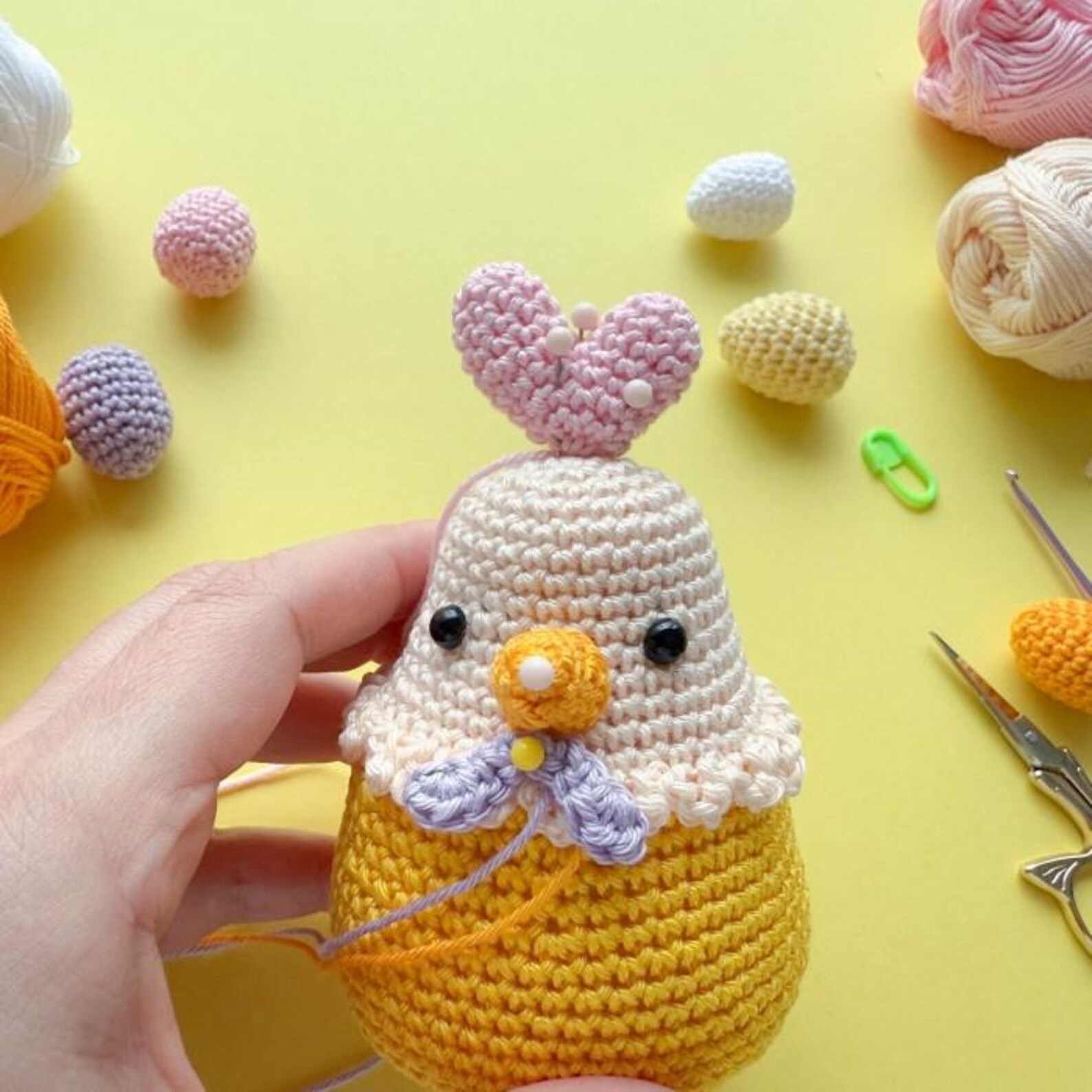Crochet Pattern: Chick in Egg Amigurumi Pattern, Chick in Egg PDF Chick ...
